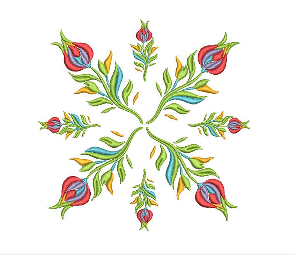 Floral Round Machine Embroidery Design – Emels' Handicraft