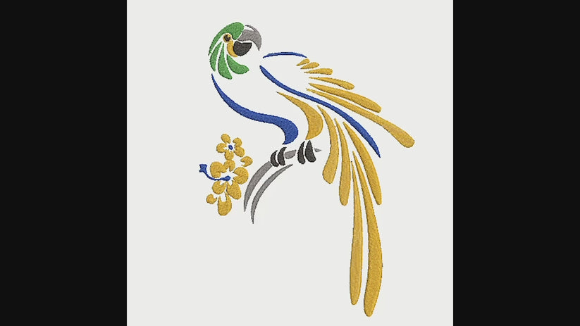 Parrot Machine Embroidery Design – Emels' Handicraft